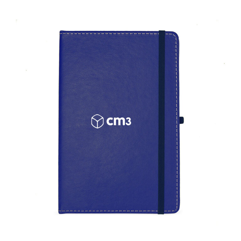 Moleskine Couro Sintético com Costura Pautado Personalizado | cm3